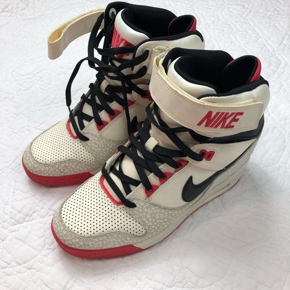 Nike | Shoes | Rare Nike Air Revolution Sky Hi In Fusion Red 75 | Poshmark